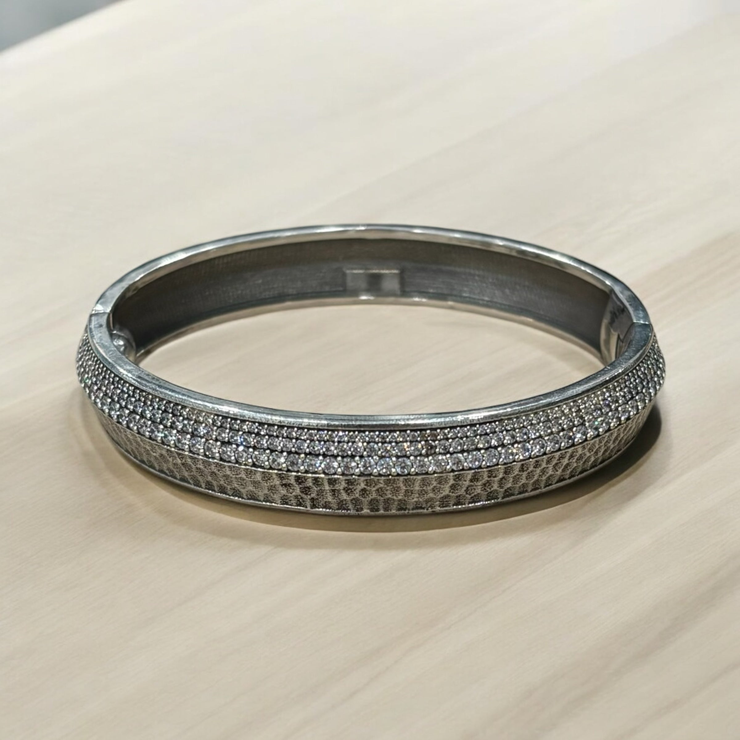 VINTAGE SILVER PAVE NOMA BANGLE – Tat2 Designs