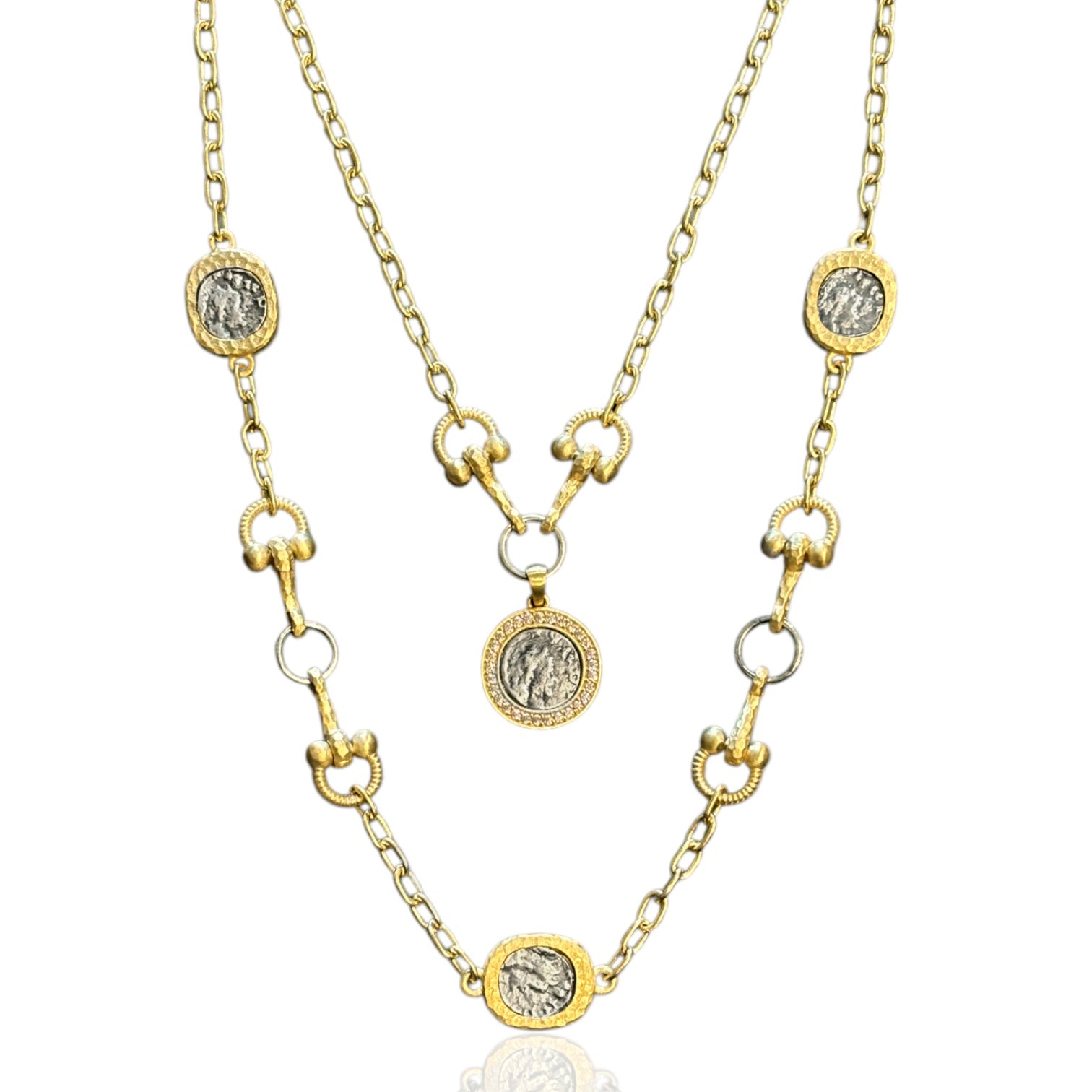 GOLD TWO TIER LAYLA HORSEBIT NECKLACE – Tat2 Designs